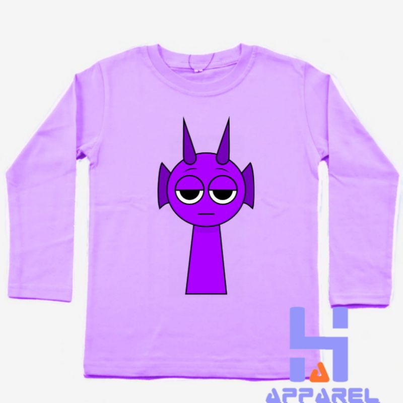 Children's CLOTHES INCREDIBOX SPRUNKI PURPLE DURPLE LONG SLEEVE ...