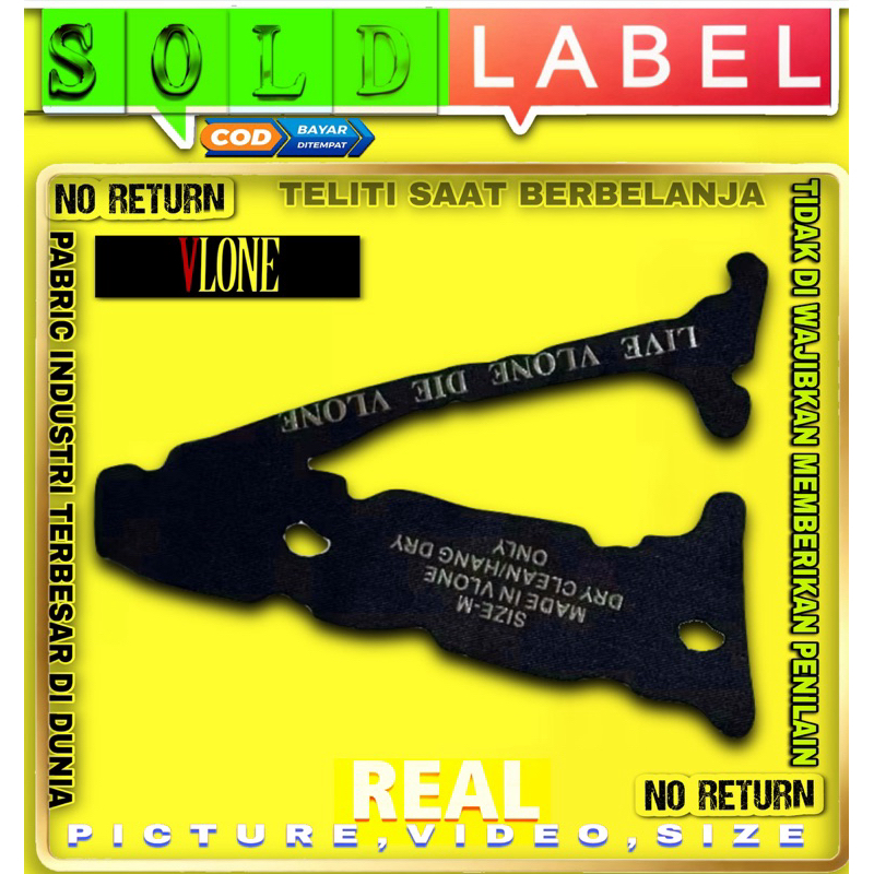 Soldlabel LABEL WOVEN PABRIC INDUSTRY VLONE | Shopee Malaysia