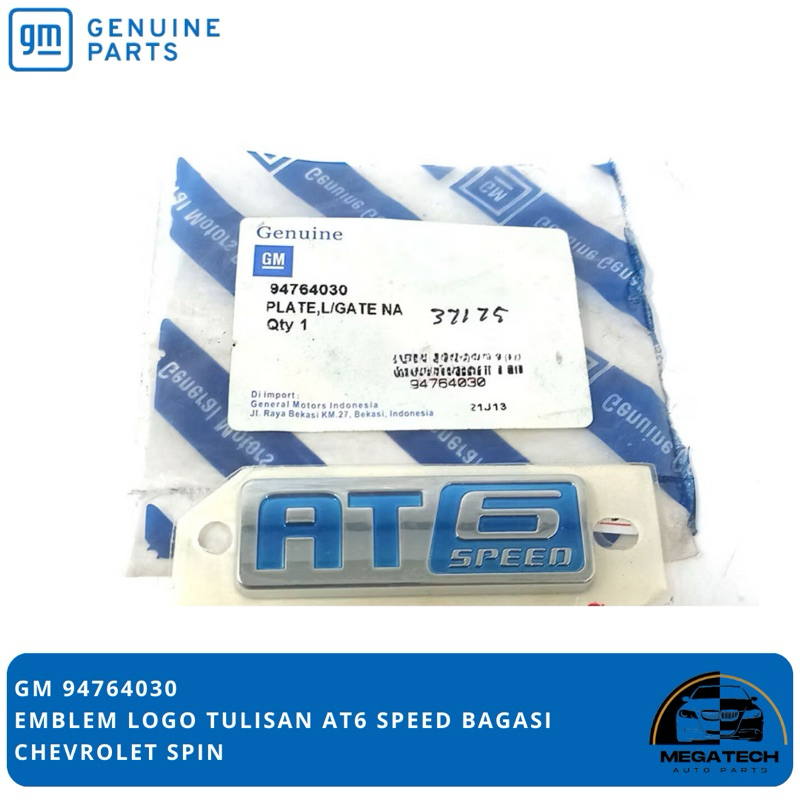 Original GM CHEVROLET SPIN AT6 SPEED LUGGAGE WRITING LOGO EMBLEM ...