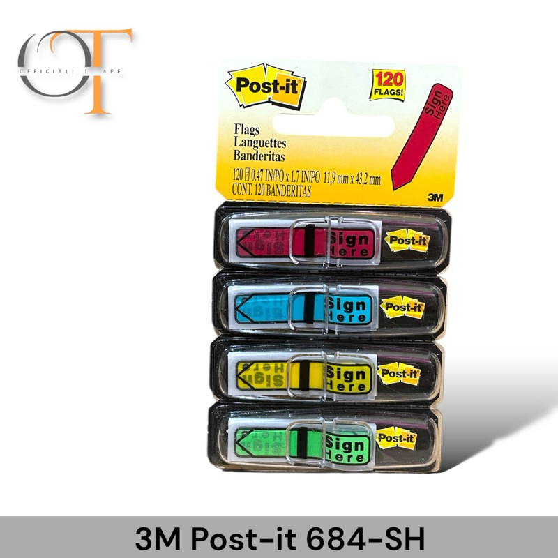 3m Sign Here - Post-it 684-SH Flags Langutes banderity 1 pcs | Shopee ...