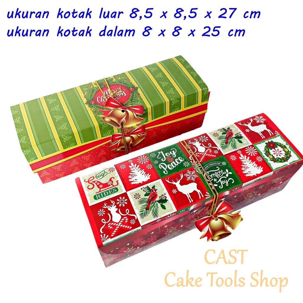 Christmas Season Rolled Sponge Cake Box | Shopee Malaysia