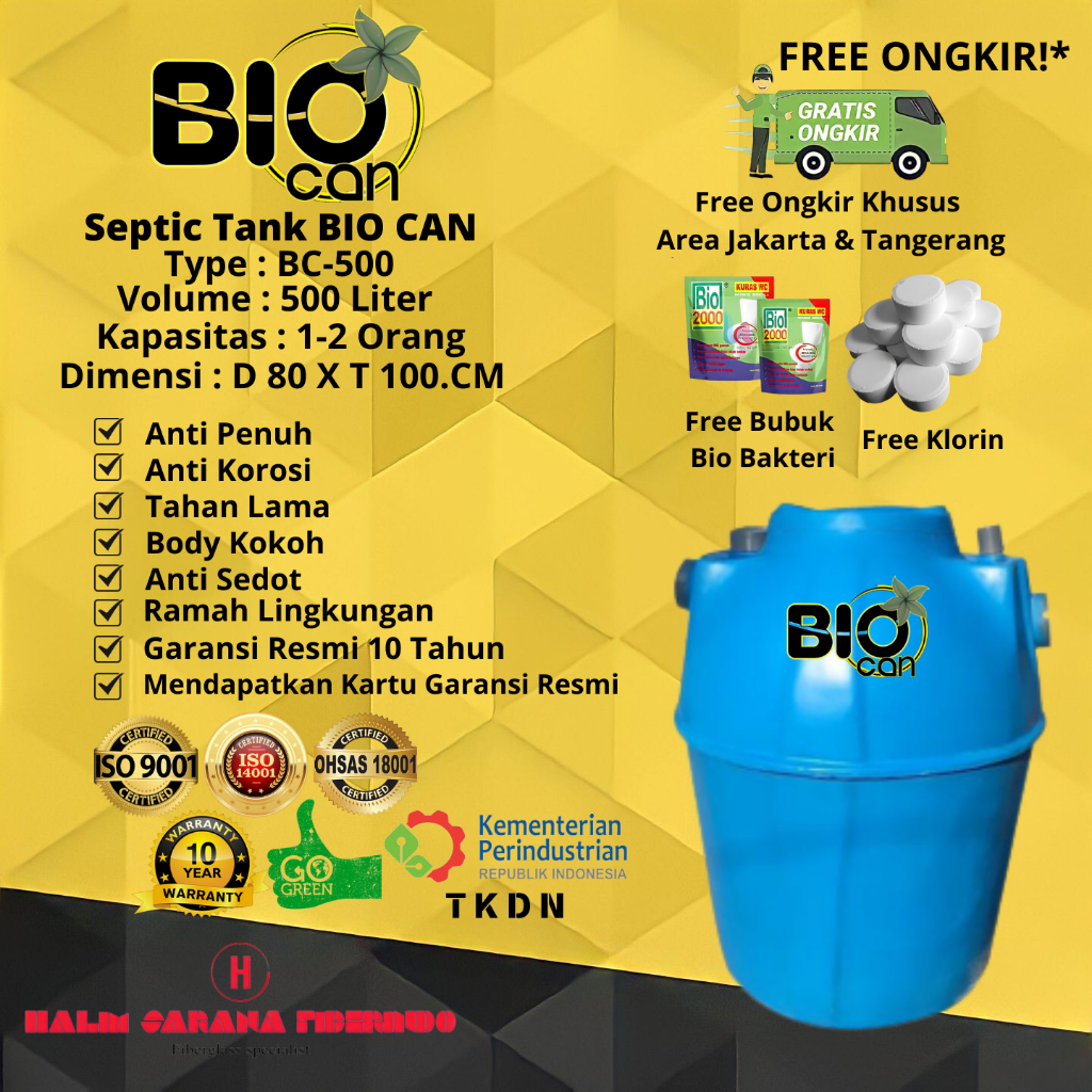 Septic Tank 500 Liter Bio Biotank Biotech Biofil Biofilter Anti Full ...