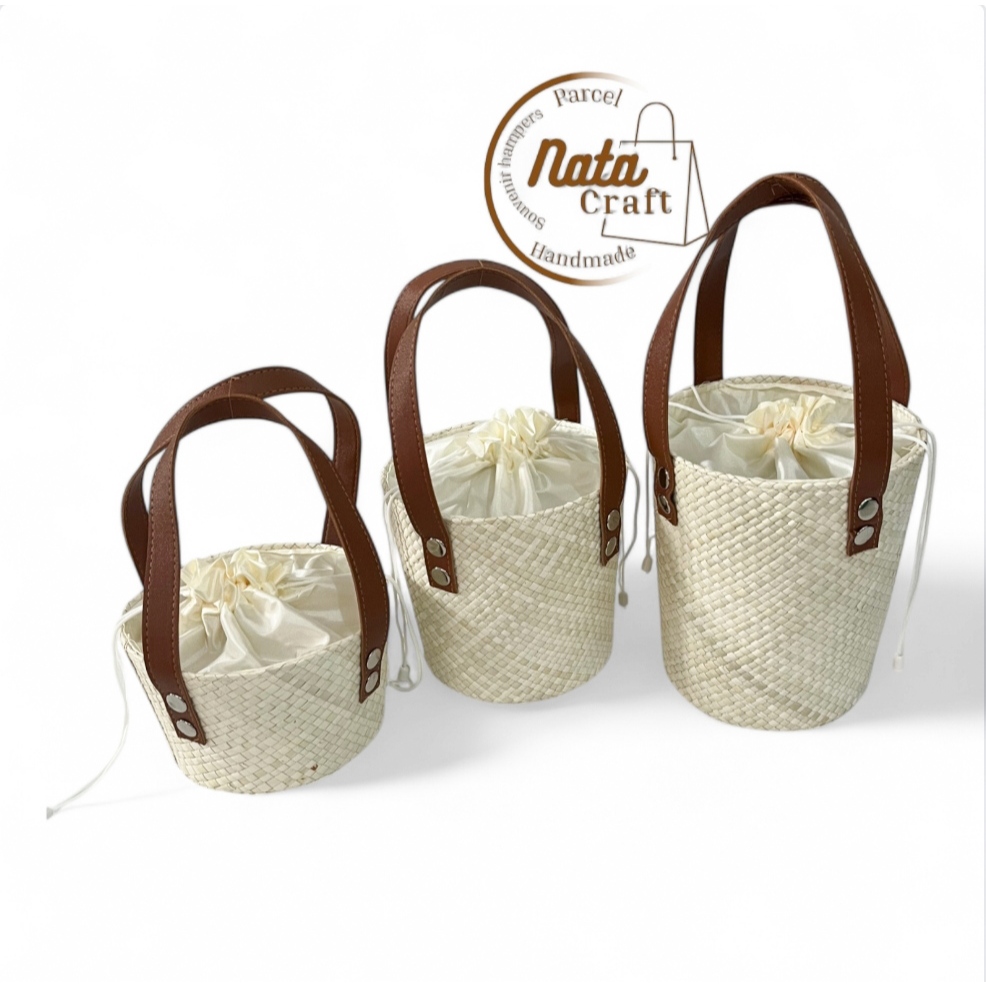 Nata craft-Bag Hampers Parcel Woven Mini Woven Basket Jar Basket ...