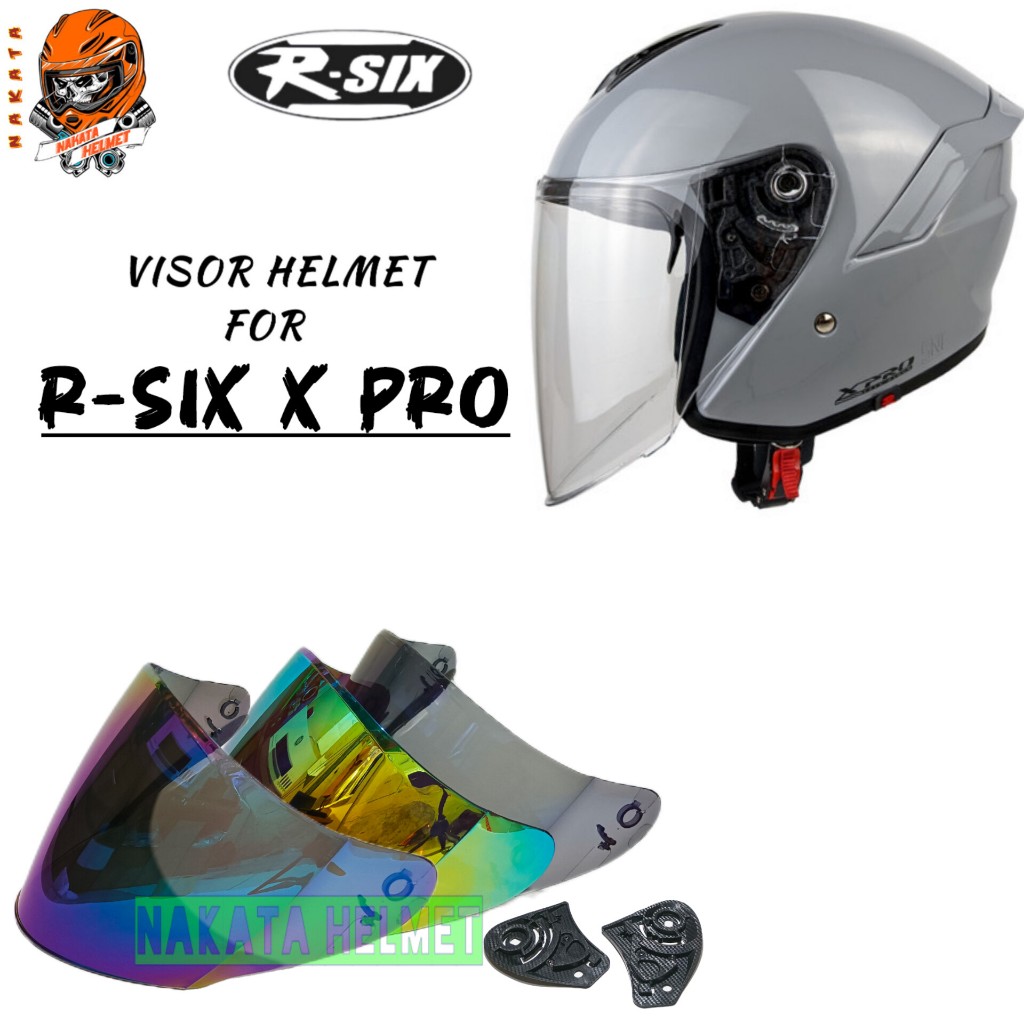 HITAM R-six XPRO helmet visor flat visor helmet rsix | Shopee Malaysia