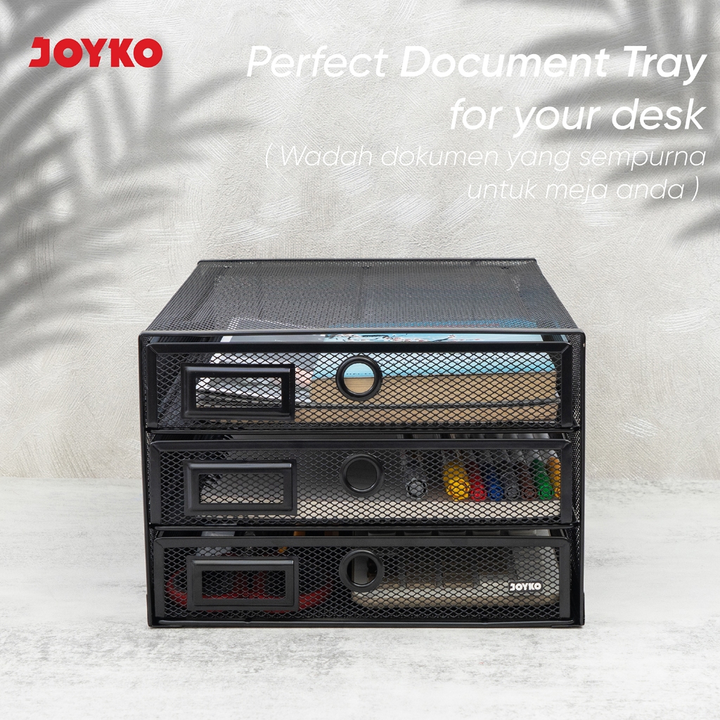 Joyko Document Tray 3 Tier / Document Paper Rack 3 Layers Desk Document ...