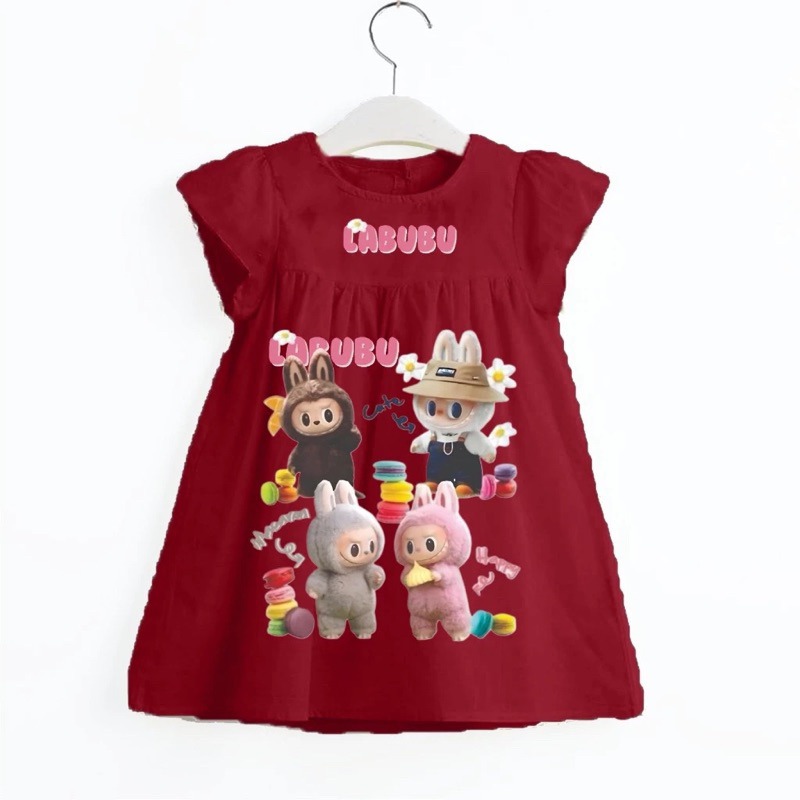 KATUN DASTER DRESS FOR TODDLER GIRLS FLOWER LABUBU AGE 1-4 YEARS ...