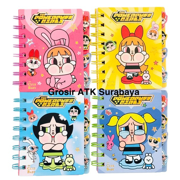 (GET 1 PCS) NOTEBOOK A7 Spiral POWERPUFF GIRLS X CRY BABY A7-205-1 ...