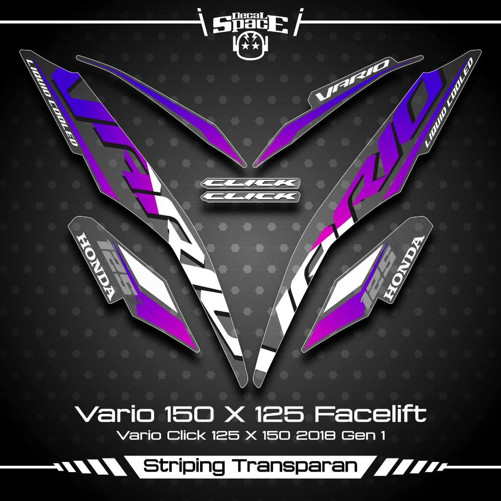 Vario FACELIFT TRANSPARENT STRIPING SKU 8 STICKER CLEAR STICKER VARIO ...