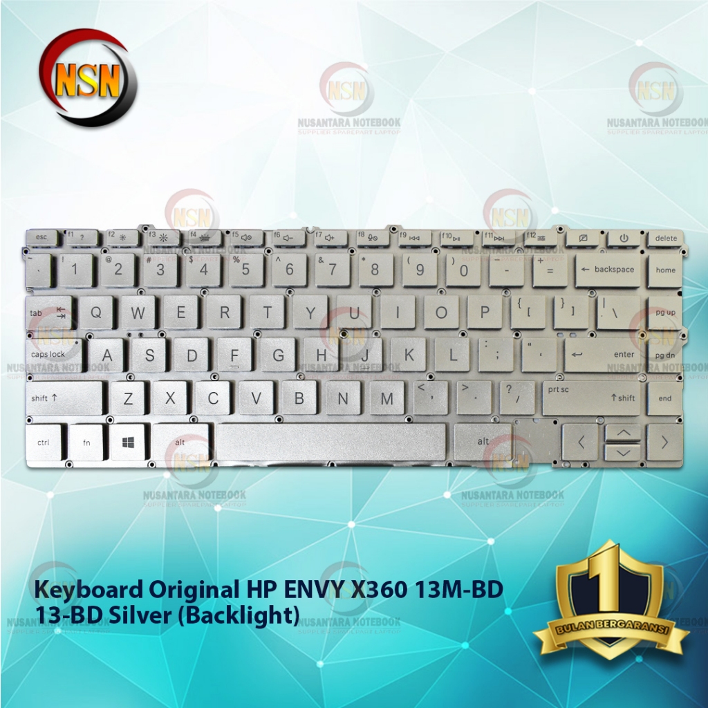 Original HP ENVY X360 13M-BD 13-BD Backlight Laptop Keyboard (Silver ...