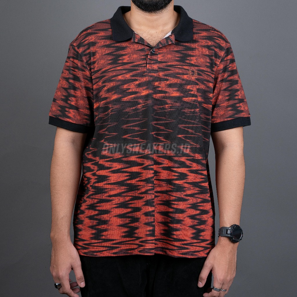 FRED PERRY WAVE GRAPHIC POLO BLACK | Shopee Malaysia