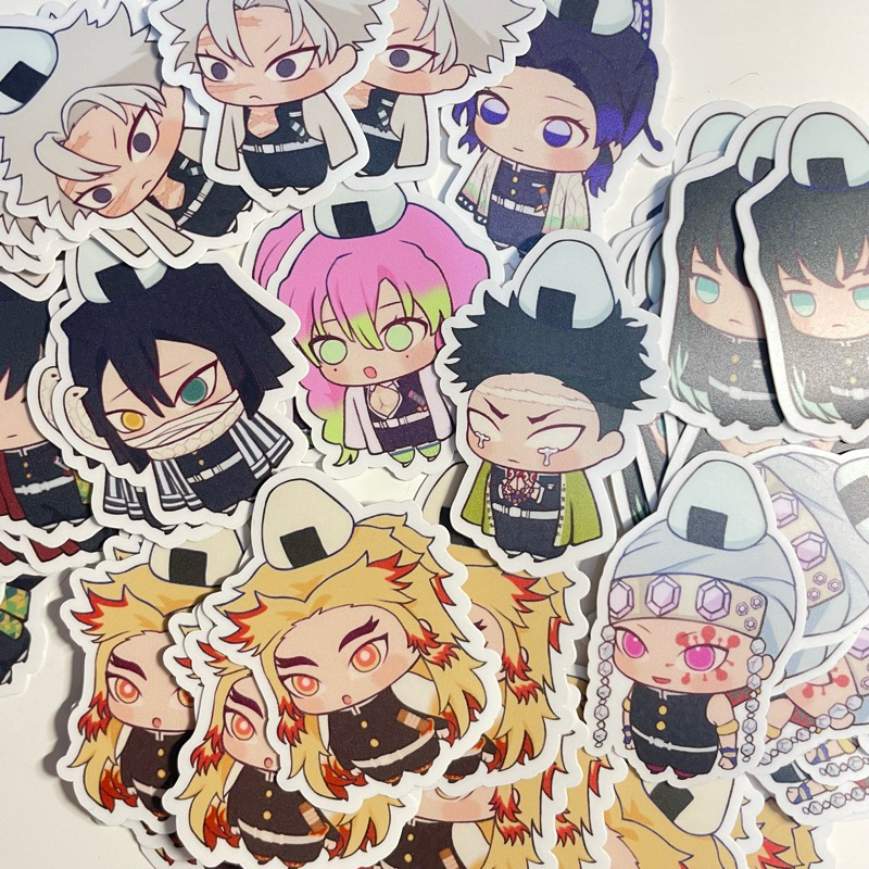 Die Cut Sticker Kimetsu No Yaiba | Demon Slayer Hashira Anime Stickers ...
