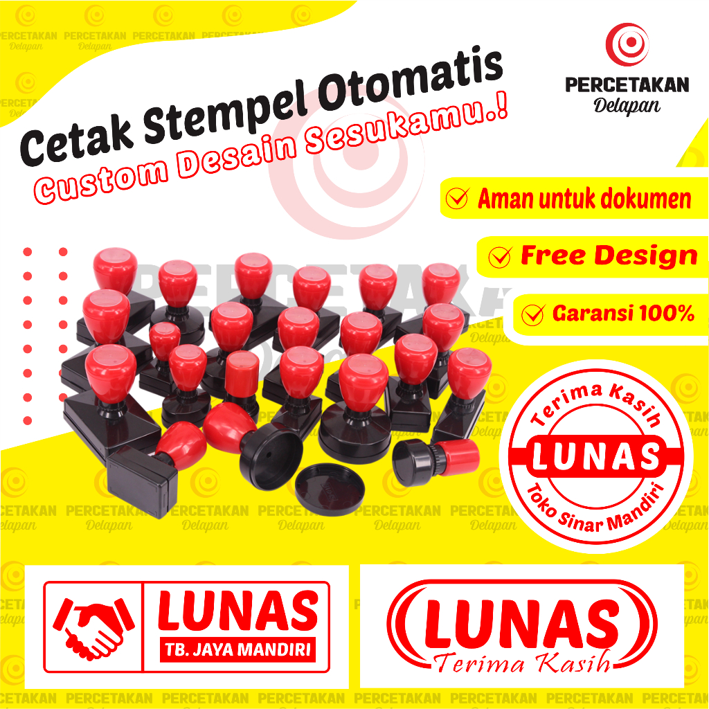Custom Auto Flash Stamp - Free Design | Shopee Malaysia