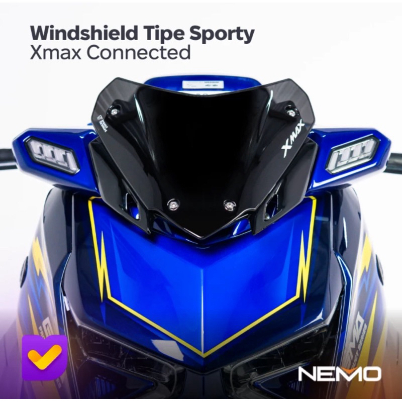 Nemo Windshield / Visor Yamaha Xmax Connected Sporty / European Type ...