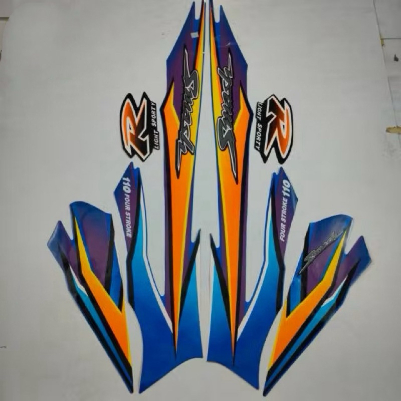 Suzuki SMASH 110 R 2003 2004 BLUE BODY LIS STRIPING STICKER | Shopee ...