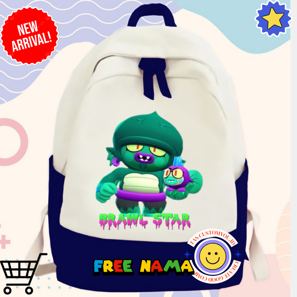 Brawl Star Swamp Gene I School Bag Unisex Backpack {FREE NAME PRINTING ...