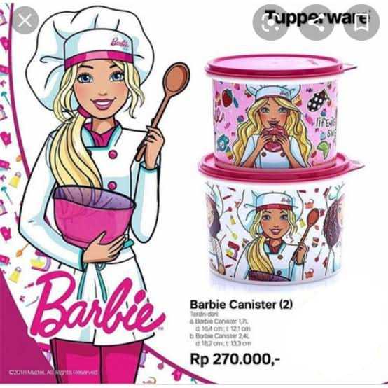 Barbie canister tupperware barbie character jar set | Shopee Malaysia