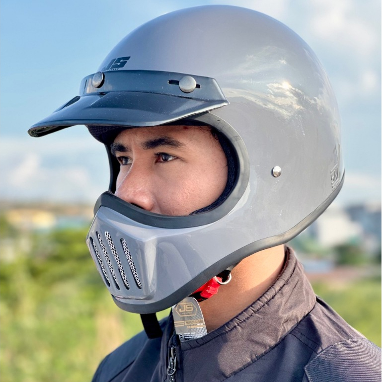 Js Cakil Retro Plain Helmet Custom Full Face SNI Motorcycle Helmet ...