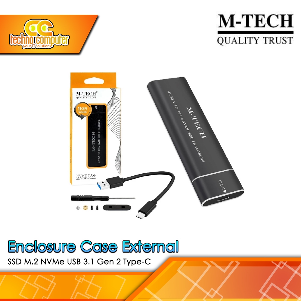 M-tech Enclosure Case External SSD M.2 NVMe USB 3.1 Gen 2 Type-C | Shopee Malaysia