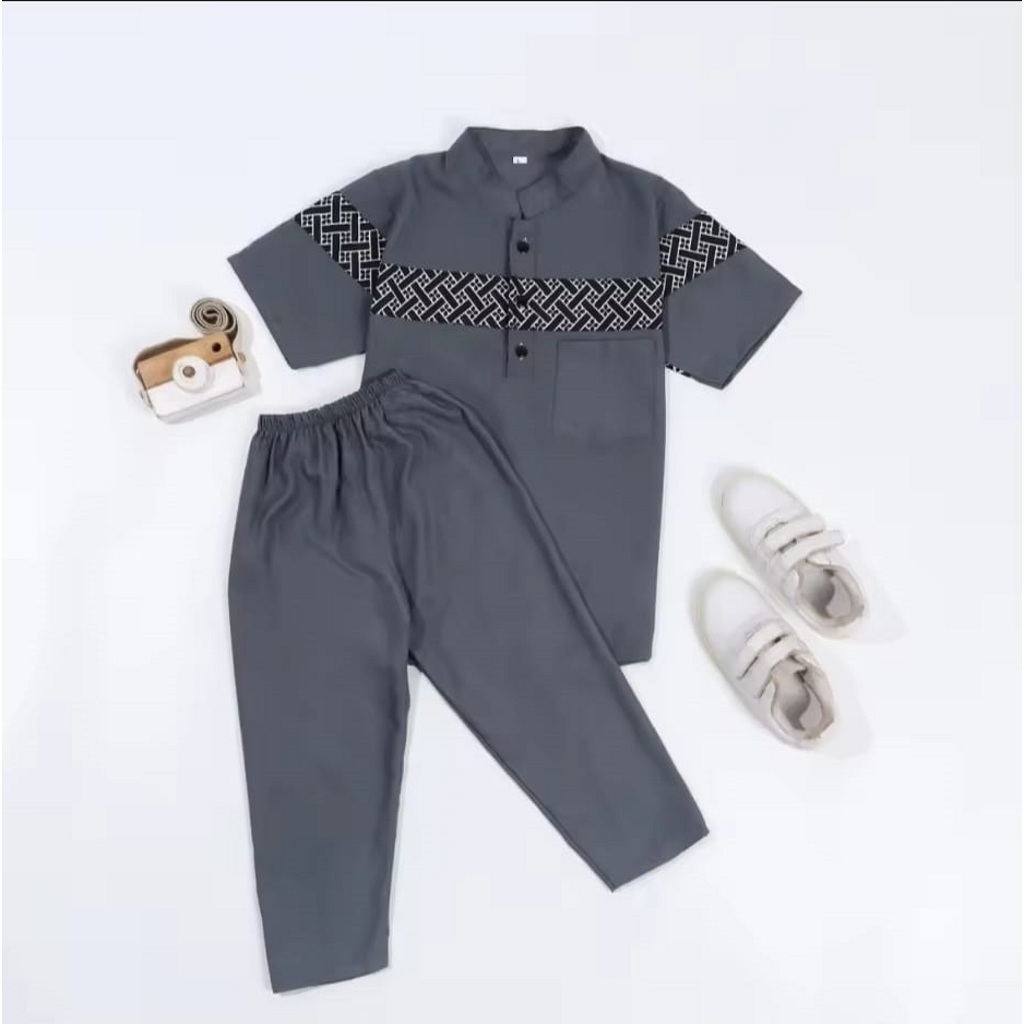 Koko BATIK SET FOR BOYS 1 - 10 YEARS // GRAY | Shopee Malaysia