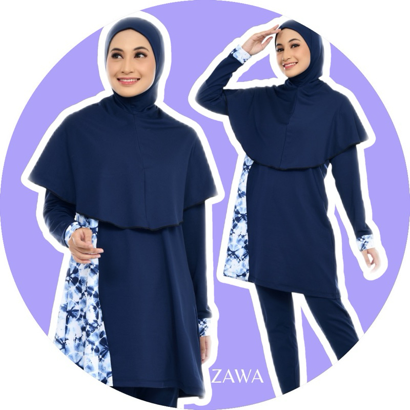 Agnis Muslimah Swimsuit / Abstract Hijab Swimsuit | Shopee Malaysia
