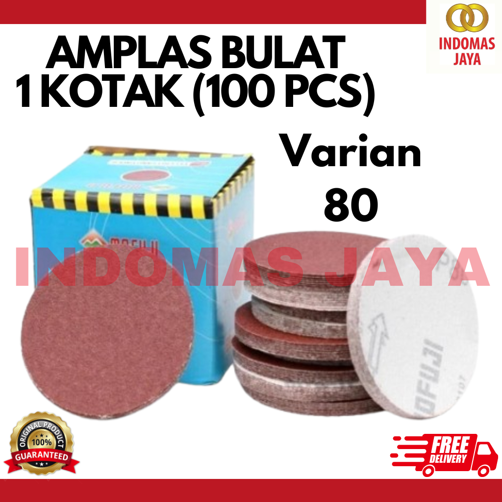 4 Inch Grit Grid 80 Velcro round sandpaper (PRICE 1 BOX @ 100 PCS ...