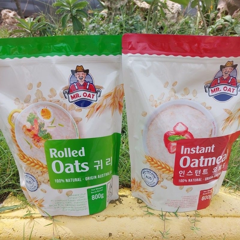 Mr.oat instant oatmeal 800gr rolled oats / havermut | Shopee Malaysia