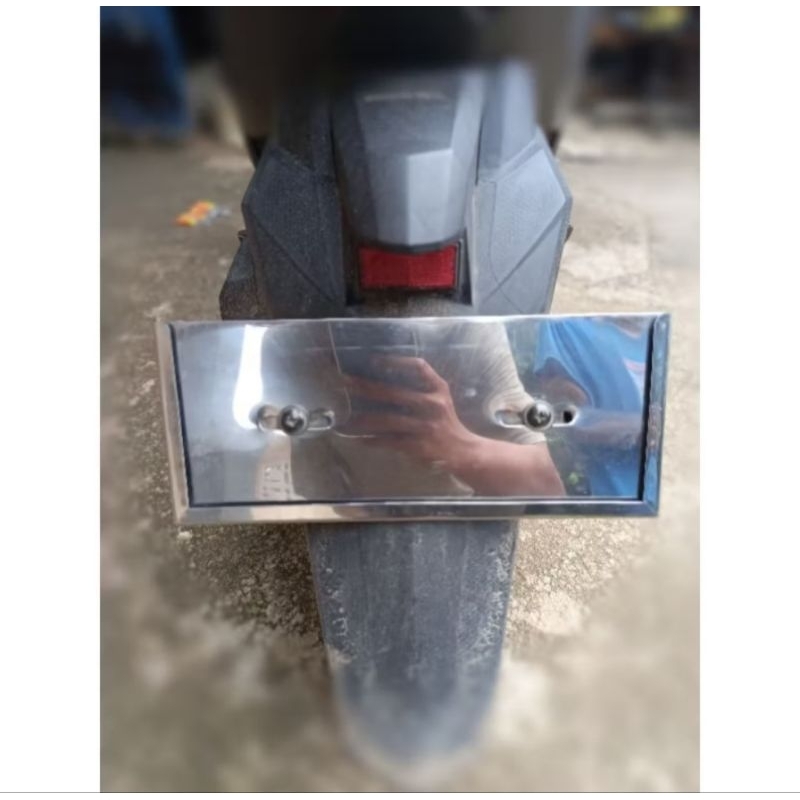 New PRODUCT STAINLESS STEEL MOTORCYCLE NUMBER PLATE COVER TOP SCALE ...