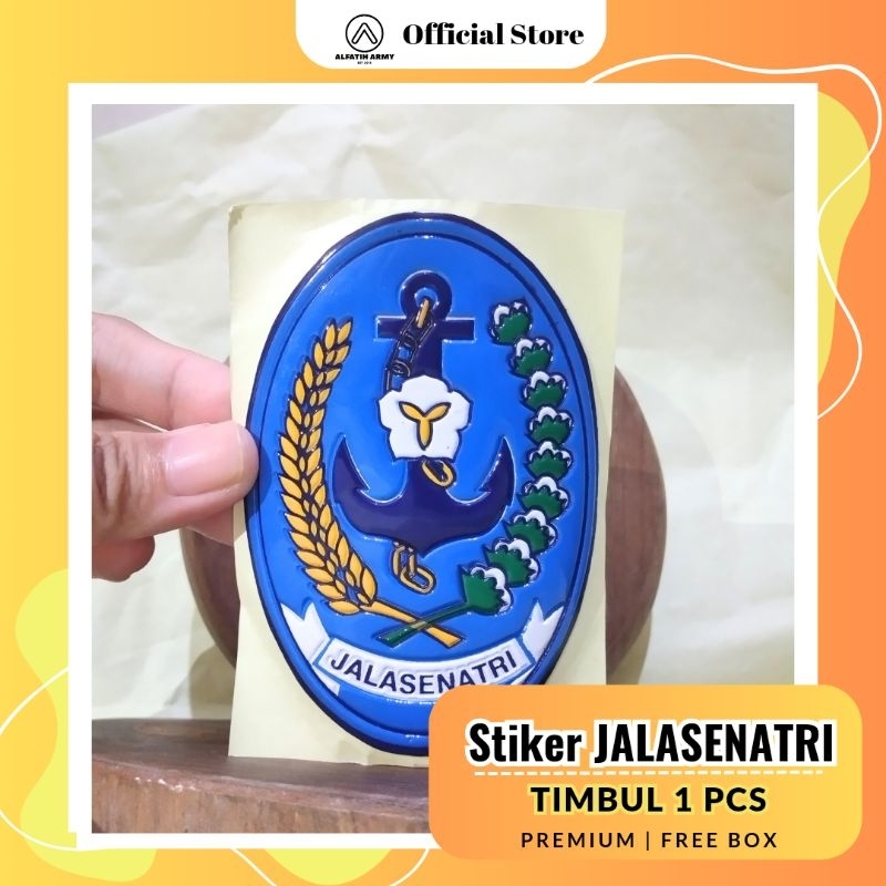 Alfatih Army TNI Jalasenastri Sticker 6x9 cm Embossed Motorcycle ...