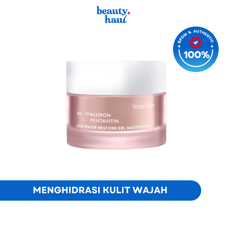 Wardah 14X Hyaluron + Pentavitin Deep Water Restore Gel Moisturizer 30 ...