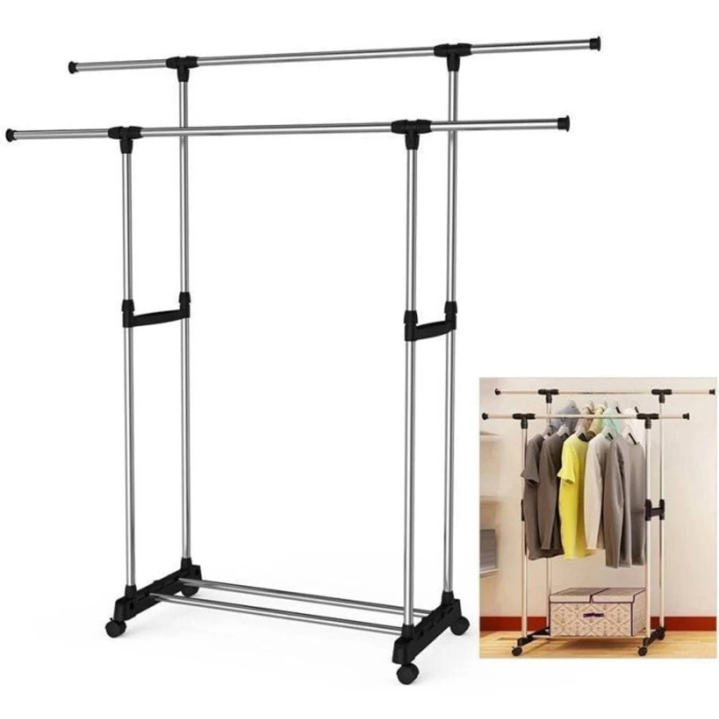 Double POLE RAK - DOUBLE ROD RACK GEN 1 MULTIPURPOSE CLOSET HANGING ...