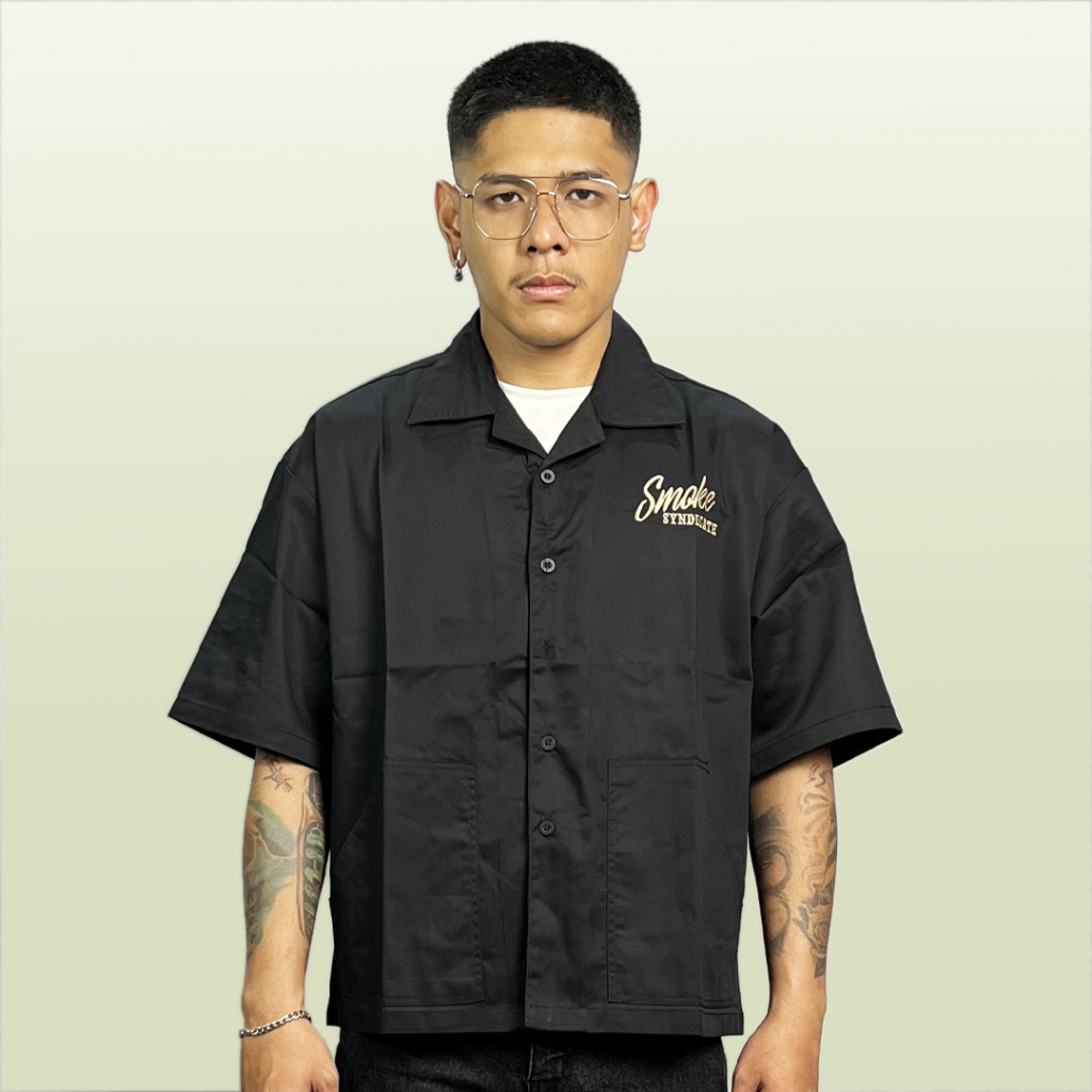 SMOKE Boxy Workshirt Boxy Fit Oversize | Shopee Malaysia