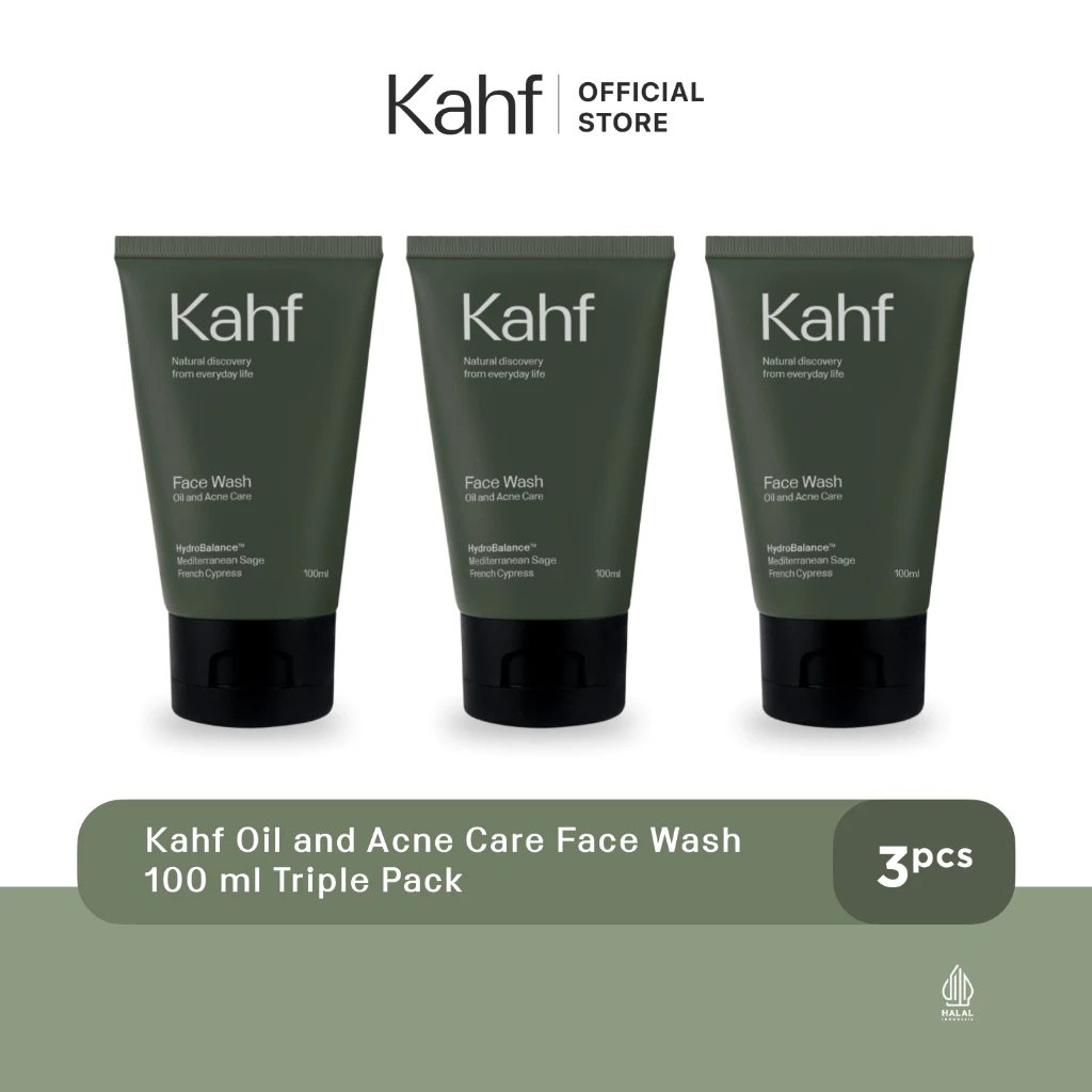 Kahf Oil and Acne Care Face Wash 100 ml Triple Pack - Men's Facial ...