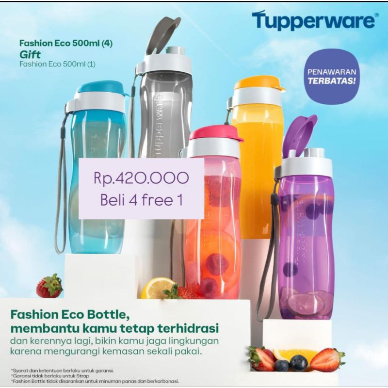 Eco 500ml Tupperware eco bottle 500 ml Tupperware bottle | Shopee Malaysia