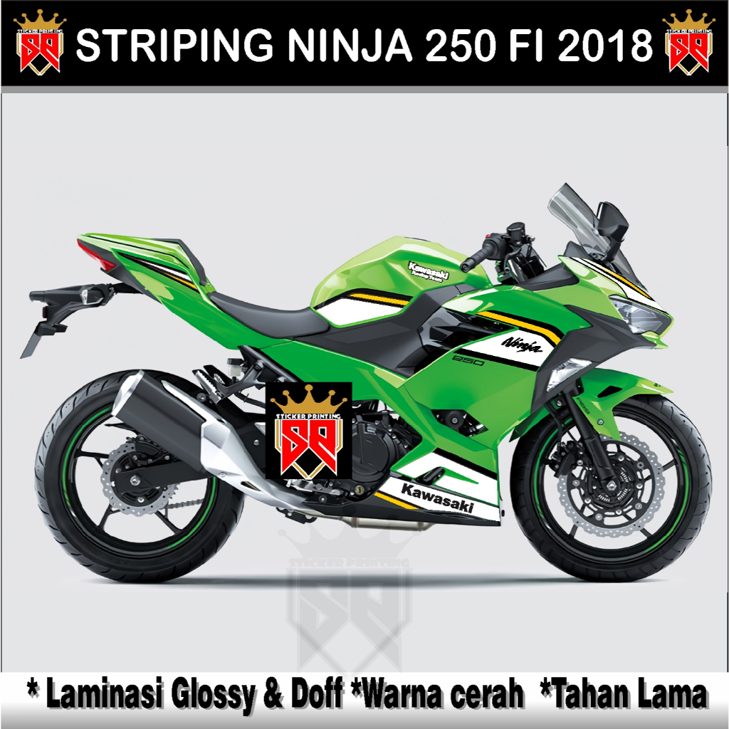 Striping NINJA 250 FI NEW 2018-2024 / DECAL STICKER KAWASAKI NEW NINJA ...