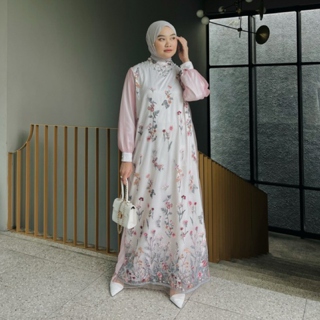 Oliviamo Belvina Dress - Brocade Wedding Dress - Eid | Shopee Malaysia