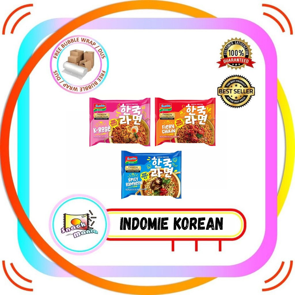 Indomie Korean Fiery Chikin | K-rose | Spicy Ramyeon Noodle 85 gr Korean Instant Noodles ...