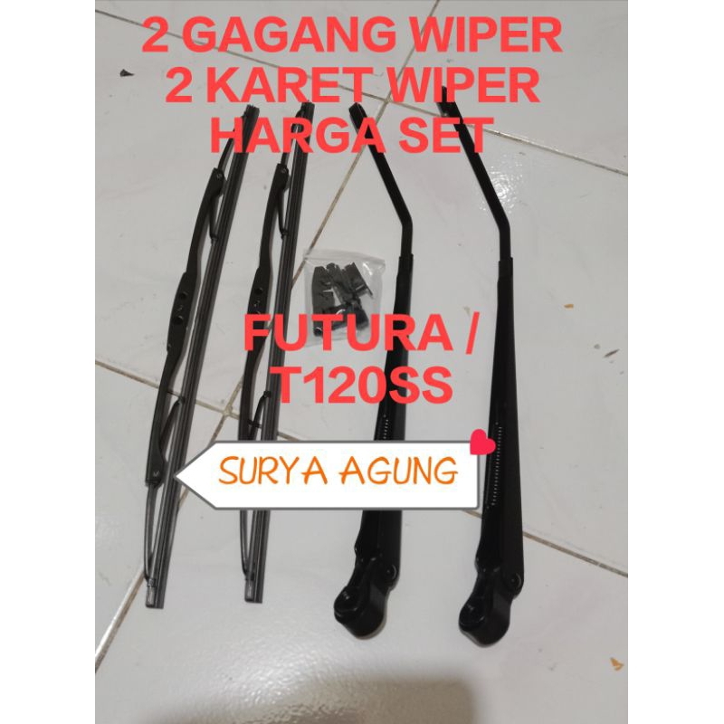 Wiper HANDLE AND RUBBER WIPER SET SUZUKI FUTURA / T120SS PRICE SET 2 ...