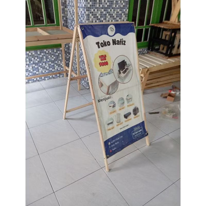 KAYU Standing banner / banner Stand / Folding banner Stand / 2 sided ...