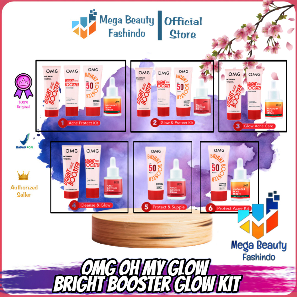 Omg Oh My Glow - Bright Booster Glow Kit Facial Care Package for ...