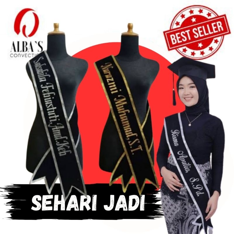Custom Graduation Sash Embroidered Name | Shopee Malaysia