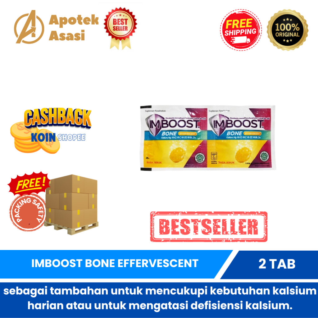 Imboost Bone Effervescent contains 2 tablets | Shopee Malaysia