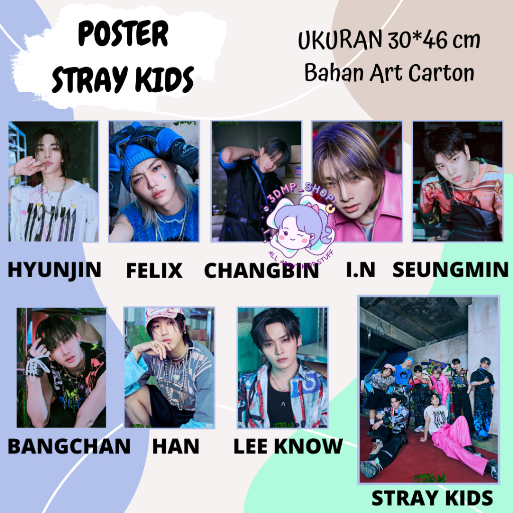 Poster A3 STRAY KIDS JAM/THE STREET KIDS/DOMINATE SEOUL/HOP-HIPTAPE ...