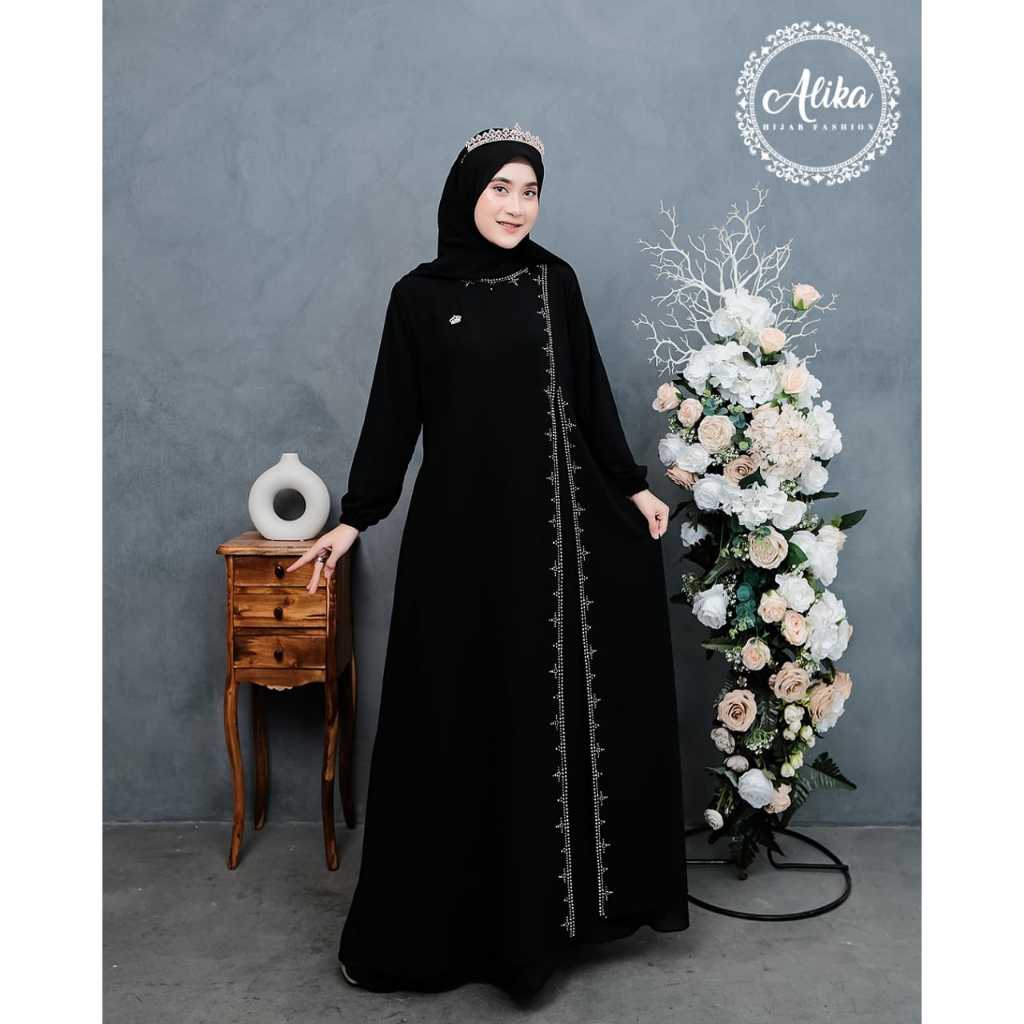 Gamis Sabrina Hijab x Nella'Style Ceruty Babydoll mix Sequins-Women's ...