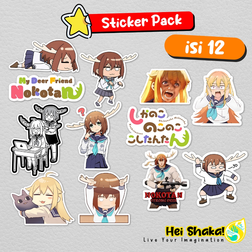 Pack Shikanoko Nokonoko Koshitantan Sticker Contains 12 Pcs Anime Manga ...