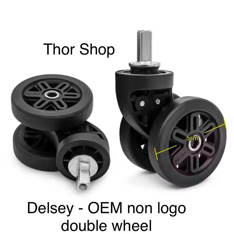 Delsey suitcase wheels - OEM non logo double wheel | Shopee Malaysia