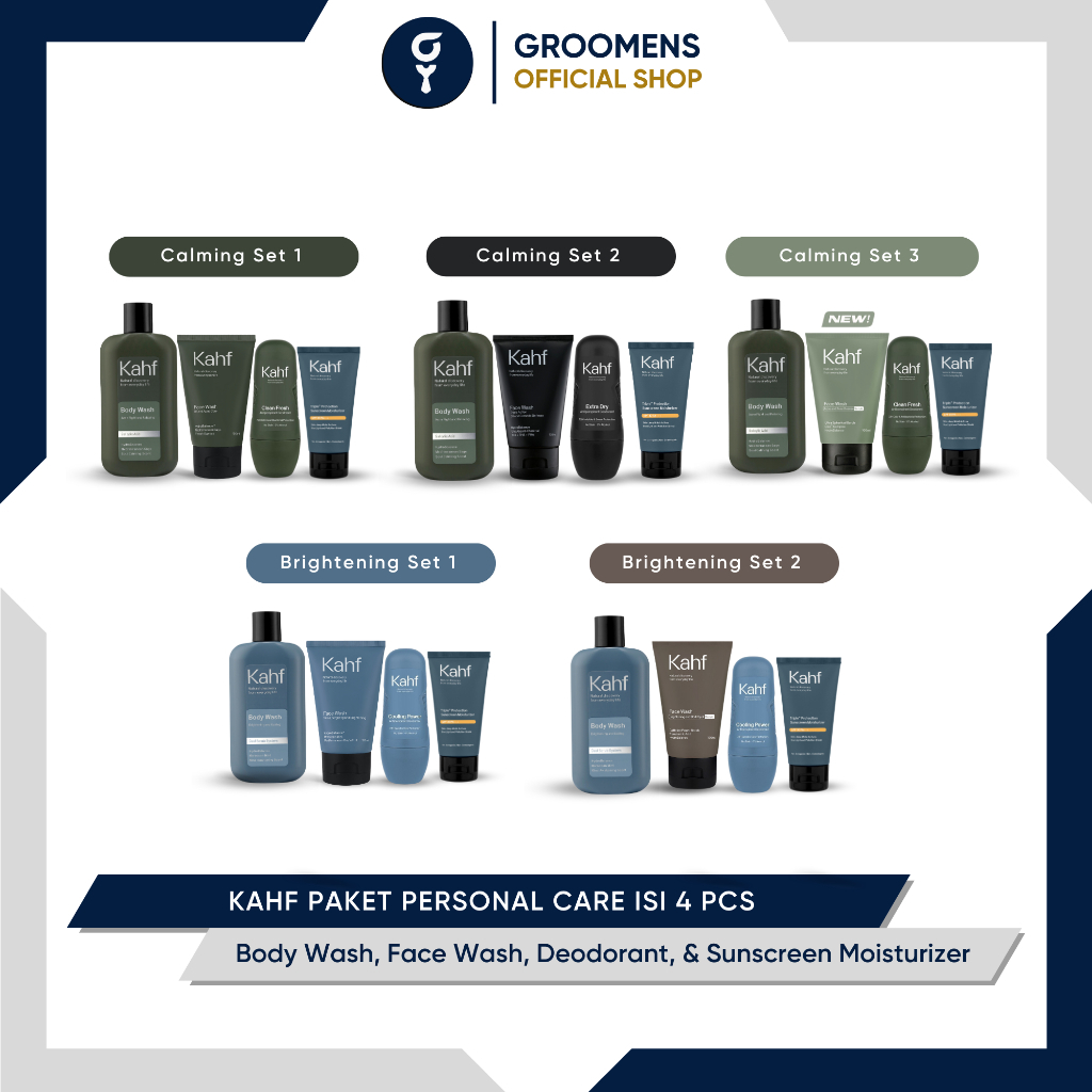 Kahf Personal Care Package Contents 4 pcs - Face Wash, Body Wash ...