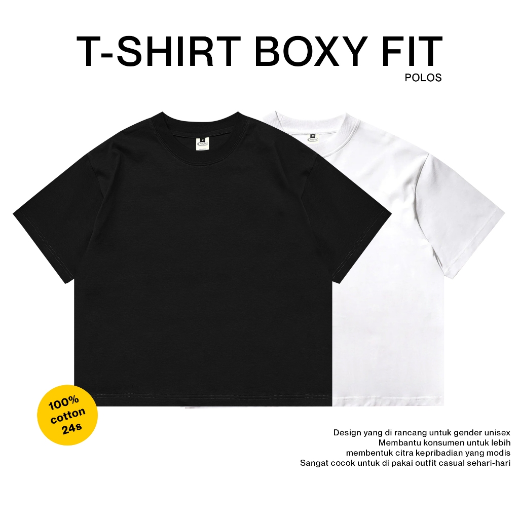 Boxy T-shirt Plain T-shirt - Series - HECTIC | Shopee Malaysia
