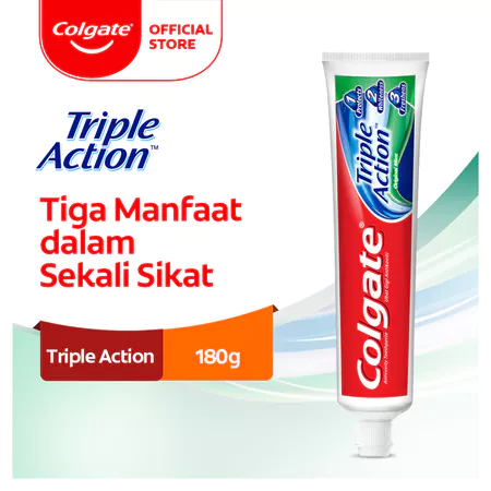Colgate Triple Action Toothpaste 180g - Toothpaste | Shopee Malaysia