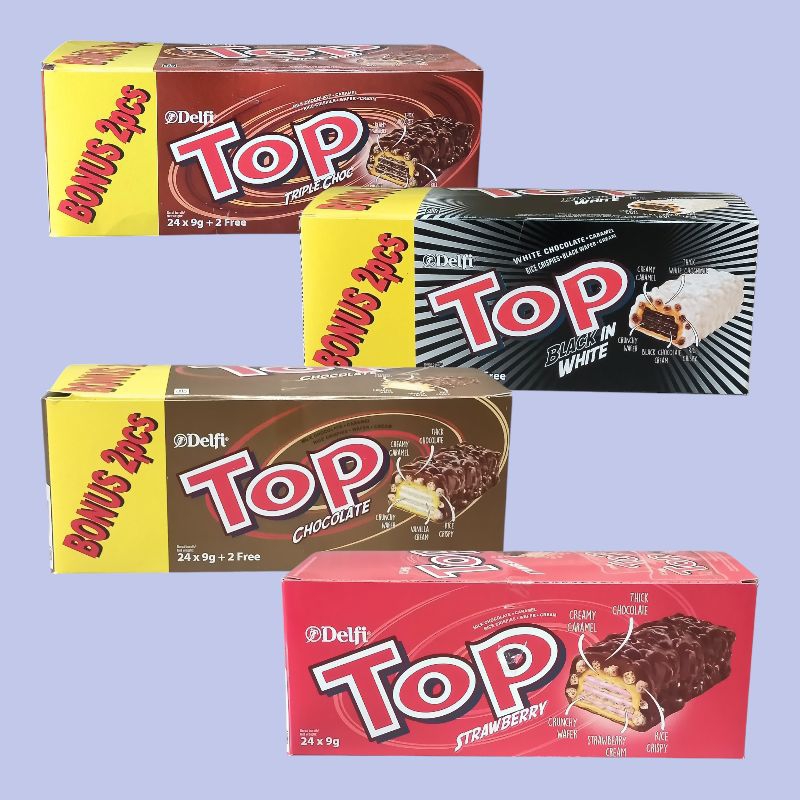 Delfi TOP Chocolate, Triple Choc, Black in White, & Strawberry Wafer ...