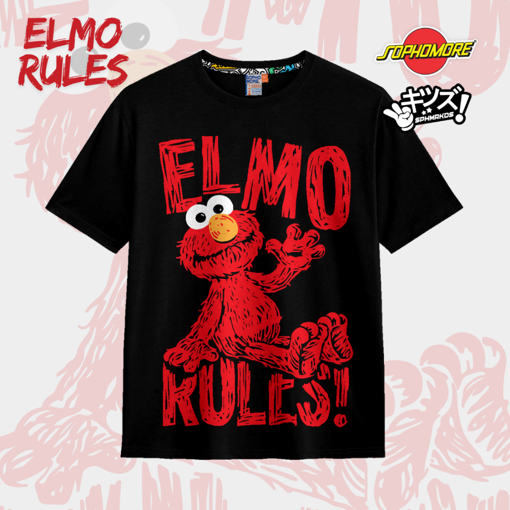 Sophomore - Boys' Elmo Rules Sesame Street T-shirt Tops 2-7 Years ...